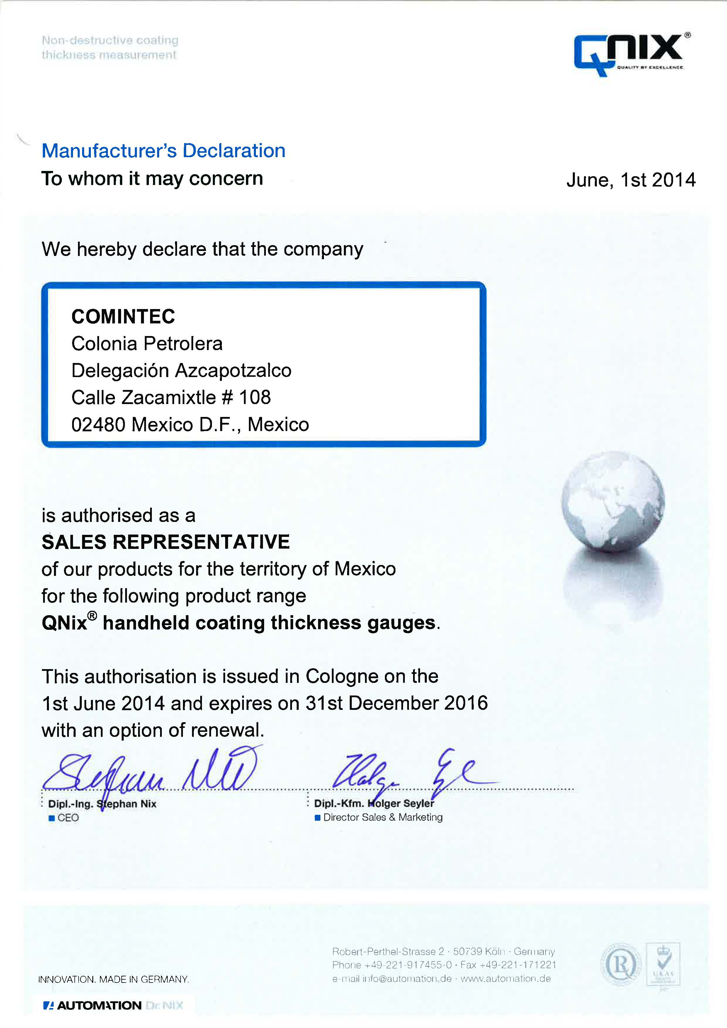 Acreditaciones | Comintec